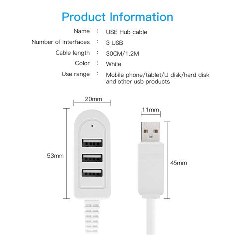 Usb 허브 3 포트 연장 케이블 12m Usb 20 분배기 와이어 데이터 전송 장치 충전 Usb 어댑터 노트북 Pc 컴퓨터 Usb 익스텐더 컴퓨터 주변 장치