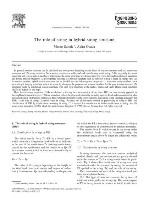 The Role Othe Role Of String In Hybrid String Structuref String In Hybrid String Structure