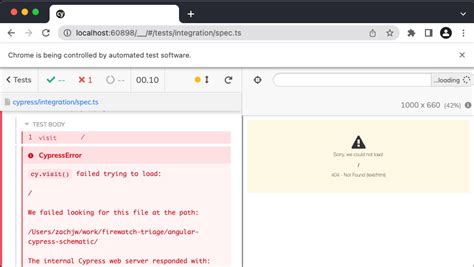 cypress schematic run configuration does not work anymore without