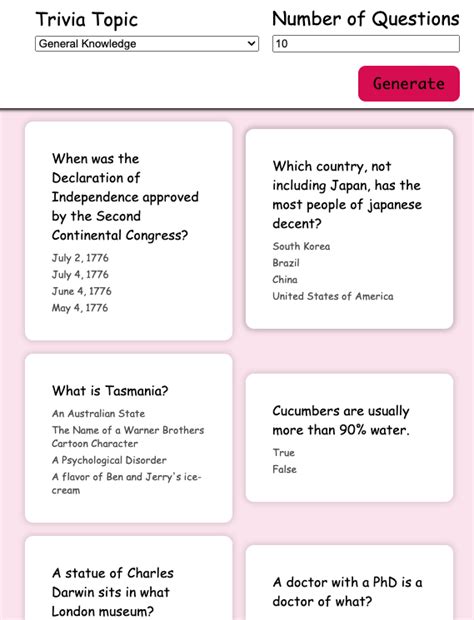 trivia flashcard generator devpost