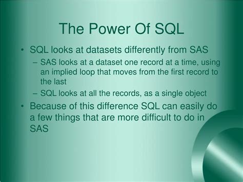 Ppt Proc Sql Powerpoint Presentation Free Download Id 229090