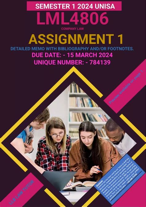 LML4806 ASSIGNMENT 1 MEMO SEMESTER 1 2024 UNISA DUE DATE 15 MARCH 2024 INCLUDES