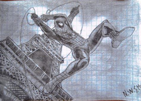 Рисунок карандашом Человек паук Spider Man Дрюжелюбный сосед Спайди Питер Паркер