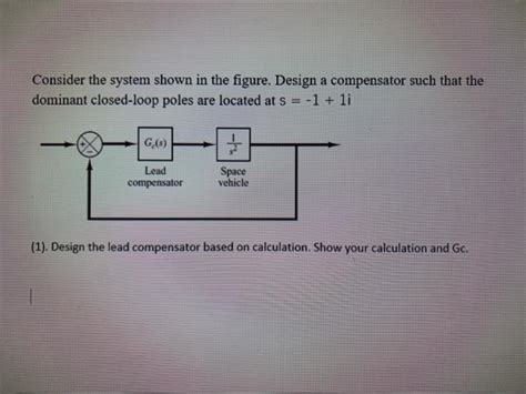 Solved Consider The System Shown In The Figure Design A Chegg