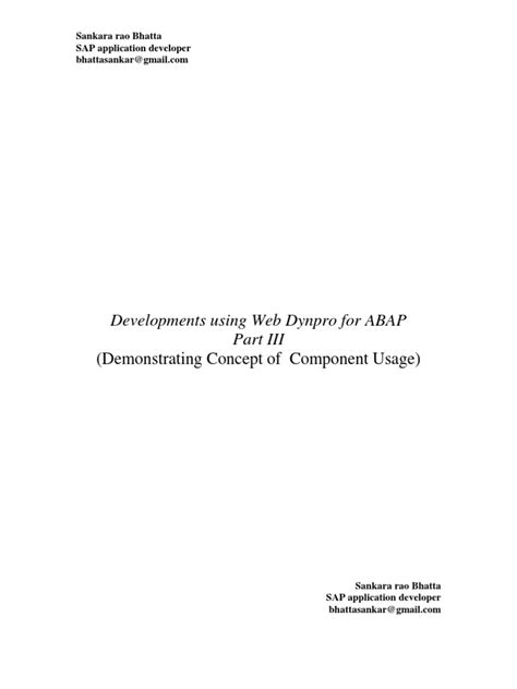 demonstrating concept of component usage pdf component based