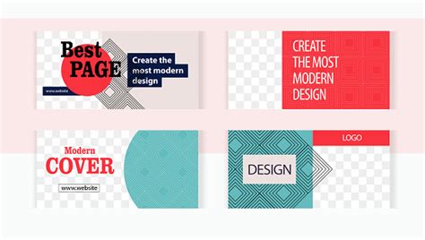 우아한 빨간색과 파스텔 색상 선형 패턴 배경 이미지에 대한 프레임과 수평 배너 템플릿을 설정합니다 창의성을 위한 세련된 디자인 0명에 대한 스톡 벡터 아트 및 기타 이미지