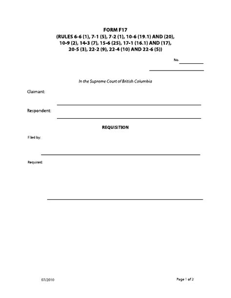 Form F17 Fill Out Sign Online And Download Fillable Pdf British Columbia Canada Templateroller