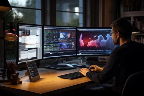 Premium Photo Ui Designer Creating Interactive Prototype Generative Ai