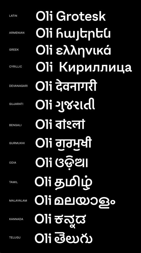Oli Grotesk Is A Modern Typeface Used To Write Traditional Indian Scripts