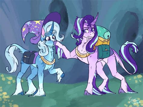 Trixie And Starlight Screenshot Redraw By Sayorimoon On Deviantart