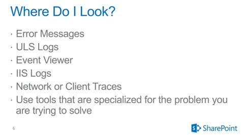 Sharepoint Tips For Troubleshooting Ppt