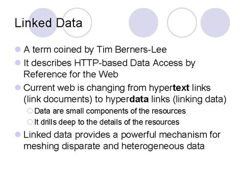 Linking Open Data Linking The World Of Data