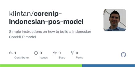 Github Klintancorenlp Indonesian Pos Model Simple Instructions On How To Build A Indonesian