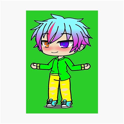 Gacha Club Guy Stylish Boy With Red And Blue Colored Eyes Boy With A