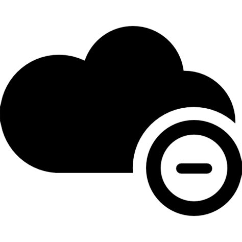Remove From Cloud Button Basic Rounded Filled Icon