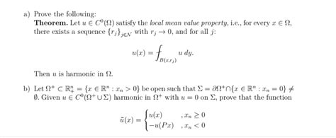 Solved a Prove the following Theorem Let uC0 Ω satisfy Chegg com