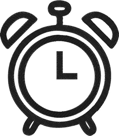 Alarm Clock Design 7 Sizes Machine Embroidery Design Alarm Clock Shapes Design Instant