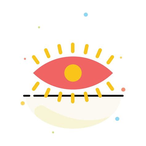 Eye Eyes Watch Design Abstract Flat Color Icon Template 19120009 Vector
