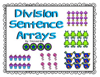 Division Array Task Cards By Third And Goal Teachers Pay Teachers