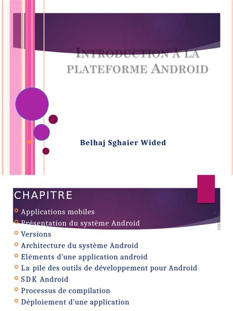 chapitre 1 introduction plateforme android pdf application mobile