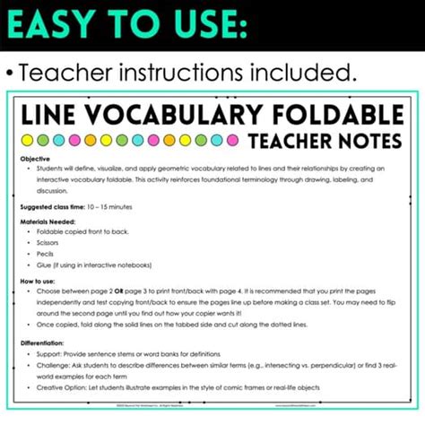 4th Grade Geometry Vocabulary Fold And Flip Notes Tpt