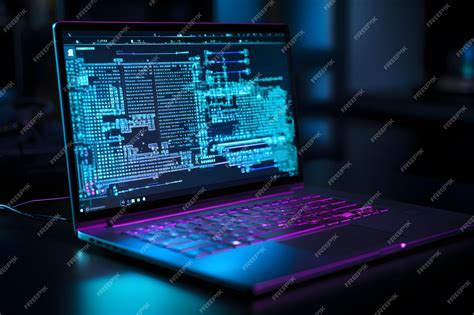Premium Photo A Coding Laptop Shows Code On The Screen Detailed
