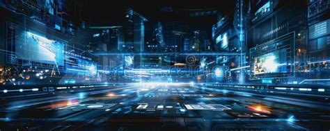 Modern Digital Landscape With Blue Circuits And Interconnected Networks Futuristic Cyber