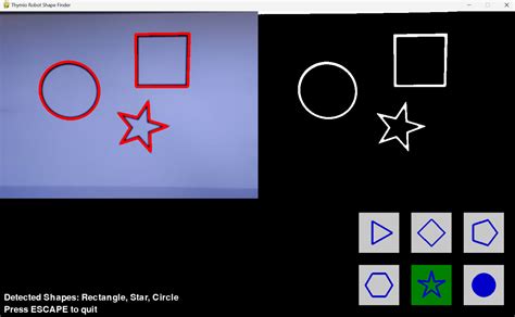 github summyt14 thymio robot shape finder a python application that