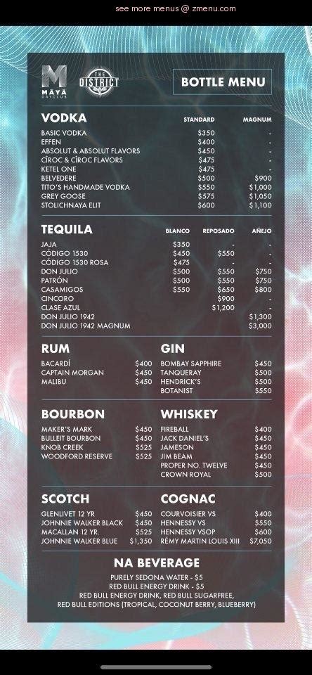 Online Menu Of Maya Day And Nightclub Restaurant Scottsdale Arizona 85251 Zmenu