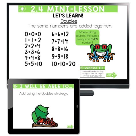 Lucky To Learn Math Add With Doubles Lesson 24 Teaching Slides Lucky Little Learners