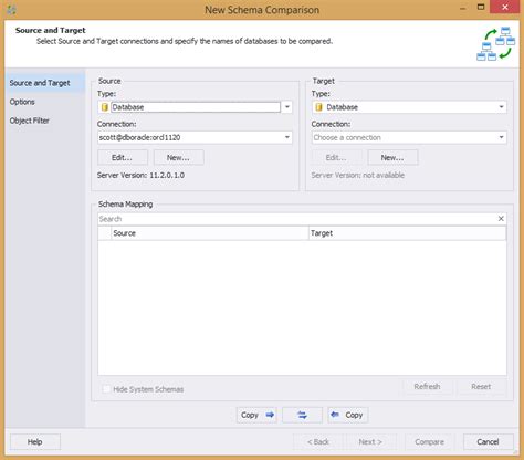 Synchronizing Two Schemas