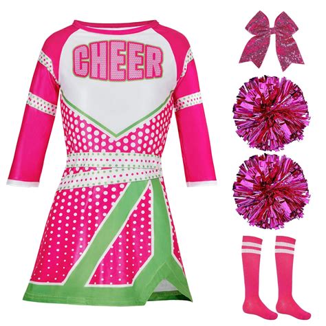 Cheerleader Costume For Girls With Long Sleeves Spooktacular Creations