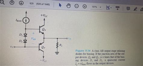 Solved D 1120 A Class Ab Output Stage Using A Two Diode