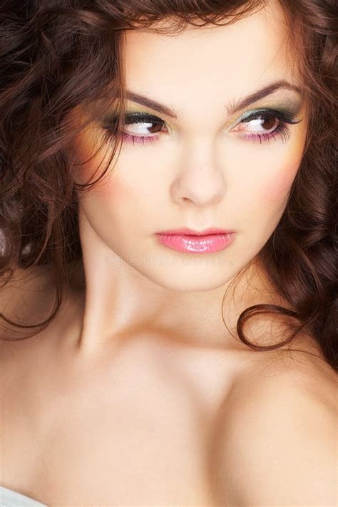 Ritratto Della Donna Sexy Con Bello Trucco Fotografia Stock Immagine