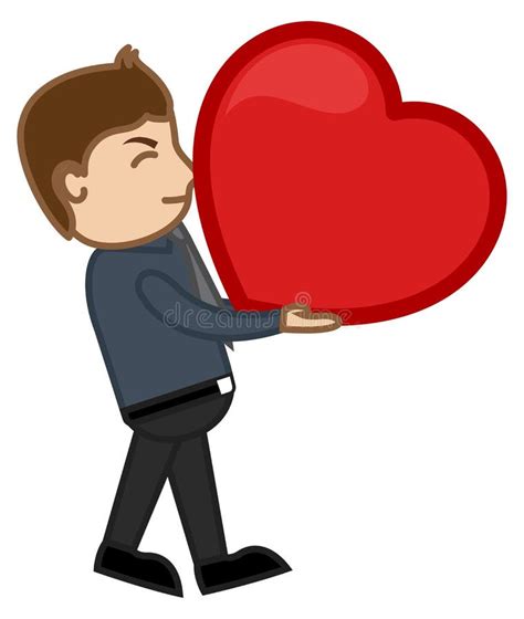 Man Holding Heart Vector Stock Vector Illustration Of Drawing 32047233