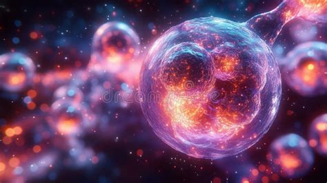 Exploring Vibrant Cellular Structures And Their Dynamic Interactions Stock Image Image Of