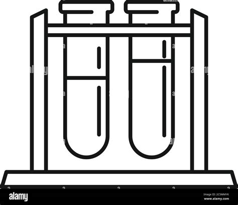Test Tube Stand Icon Outline Test Tube Stand Vector Icon For Web Design Isolated On White