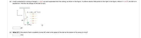 Solved equilibrium Find the net charge on the ball in μC Chegg com