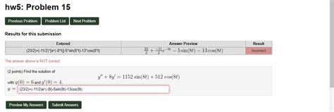 Solved Hw5 Problem 15 Previous Problem Problem List Next Chegg Com