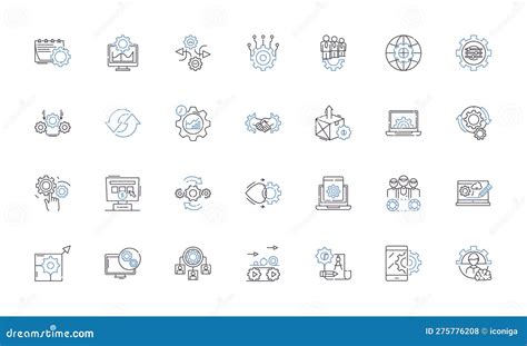 Ground Rules Line Icons Collection Boundaries Guidelines Parameters Etiquette Conduct