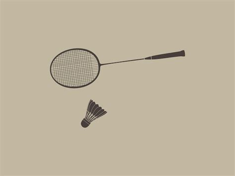 라켓 배드민턴 일러스트레이션 프리미엄 벡터