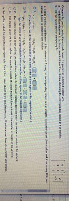 Solved Compute The Product Using The Methods Below If A