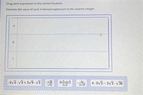 solved drag each expression to the correct location estimate the