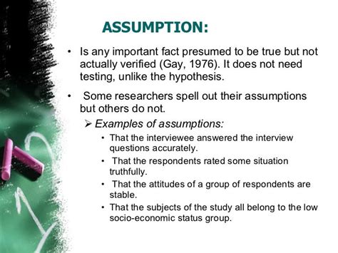Assumptionsscope And Limitations Assumptionsscope And Limitations