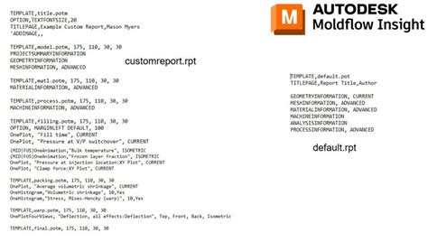 What Modifications To Make To The Rpt Files Mf Software