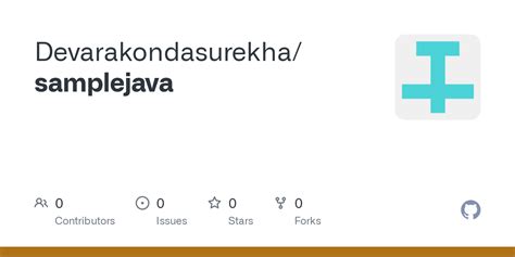 Github Devarakondasurekhasamplejava