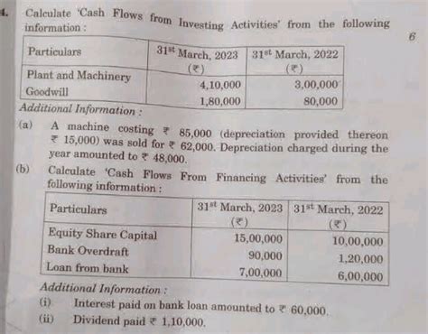 4 Calculate Cash Flows From Investing StudyX