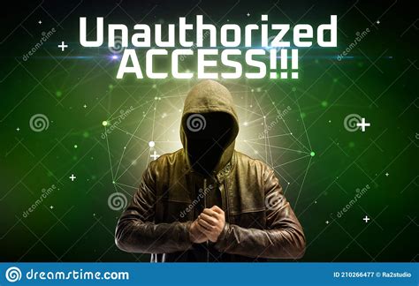 Mysterious Hacker Online Attack Concept Stock Image Image Of Hooligan Data 210266477
