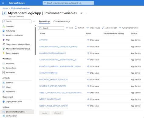 Edit App And Host Settings For Standard Logic Apps Azure Logic Apps Microsoft Learn