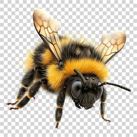 투명한 배경에 고립된 벌 Png 프리미엄 Ai 생성 Psd